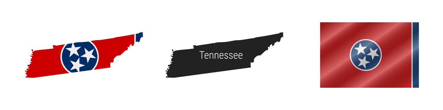 Tennessee state shape outline Vector Images & Graphics for Commercial ...
