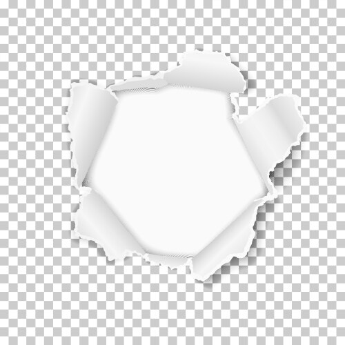 Ragged hole torn in ripped metal Royalty Free Vector Image