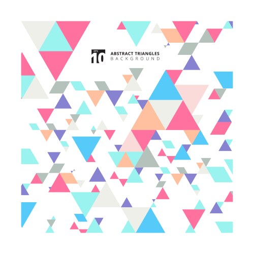 Geometric abstract triangles seamless pattern Vector Image