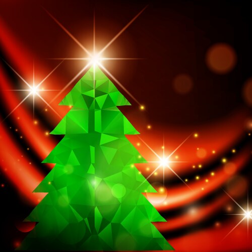Shining christmas tree Royalty Free Vector Image