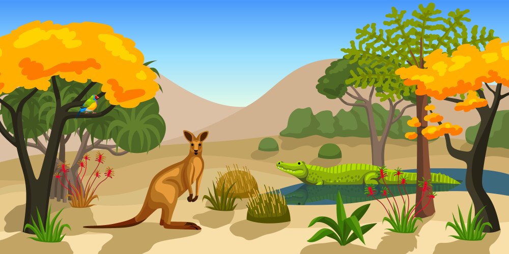 Australian animals icon set Royalty Free Vector Image