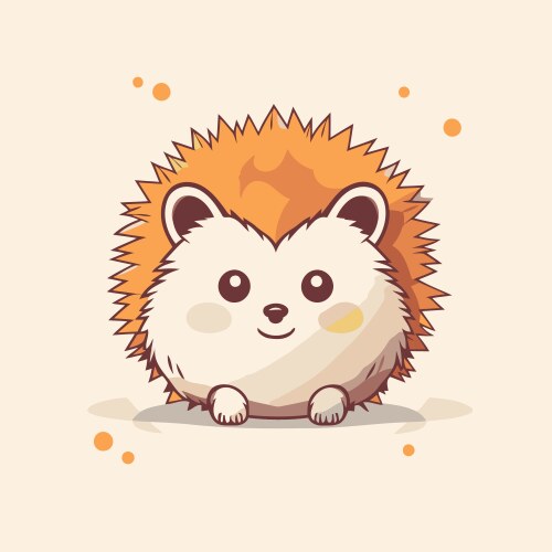 Cute hedgehog Royalty Free Vector Image - VectorStock