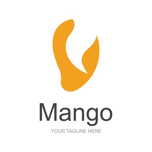Mango logo fruit design simple minimalist style Vector Image