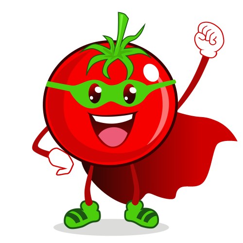 Fresh tomato cartoon Royalty Free Vector Image