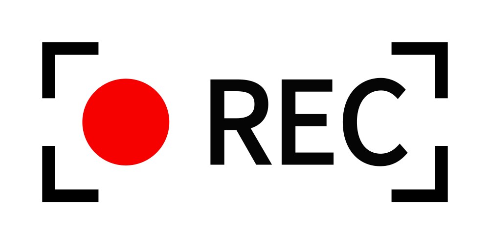 Red dot recording sign or framed Royalty Free Vector Image