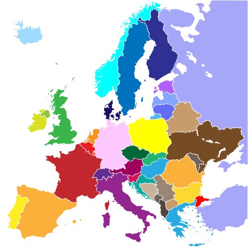 Europe Artistic Map Vector Images (over 630)