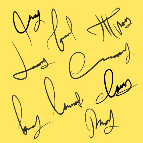 Symbol Signature Vector Images (over 140,000)