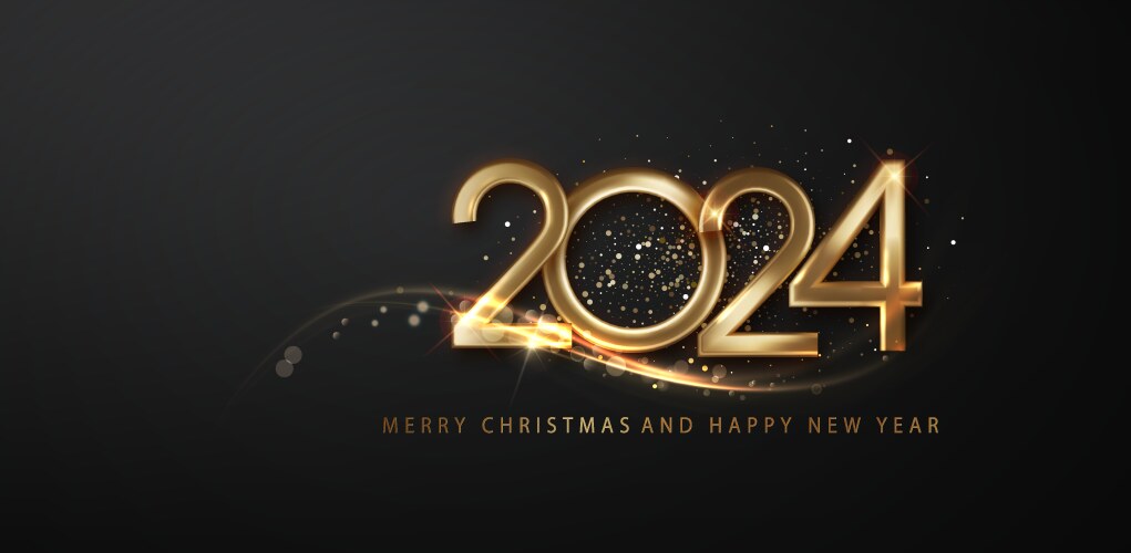 2025 new year celebrate banner featuring dazzling Vector Image