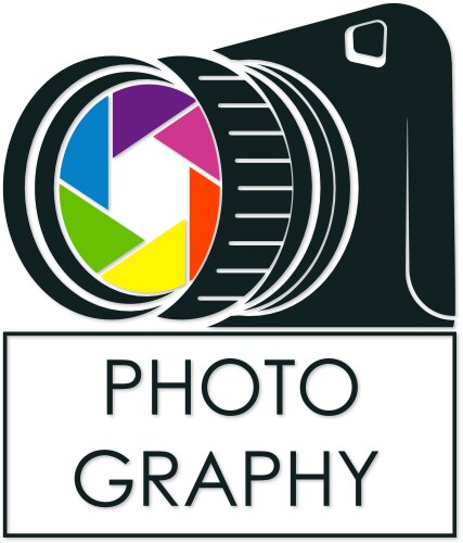 Photographer icon logo Royalty Free Vector Image