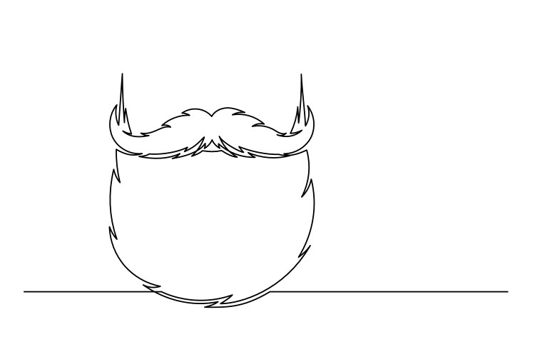 Beard Outline Template