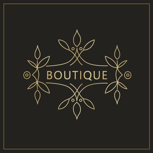 Elegant logo for a boutique Royalty Free Vector Image