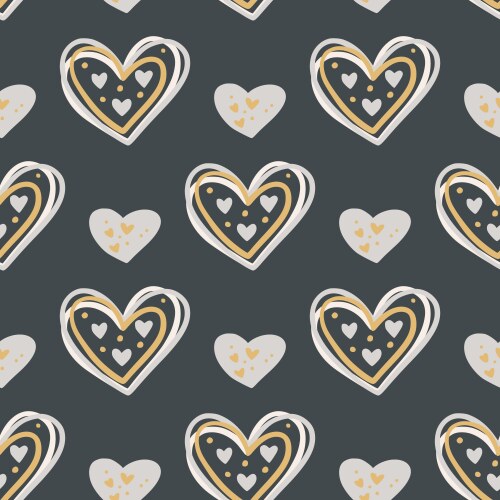 Gender neutral love heart seamless Royalty Free Vector Image