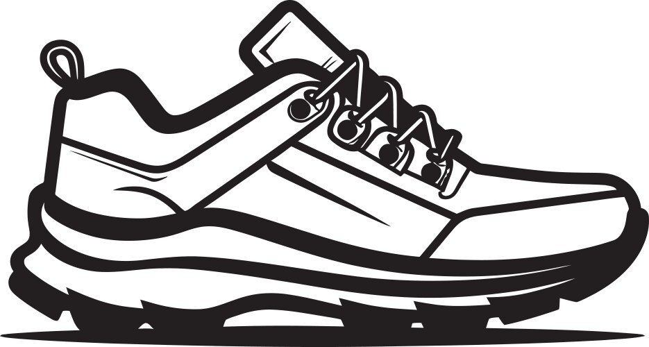 Pathway pioneer iconic outdoor shoe design Vector Image