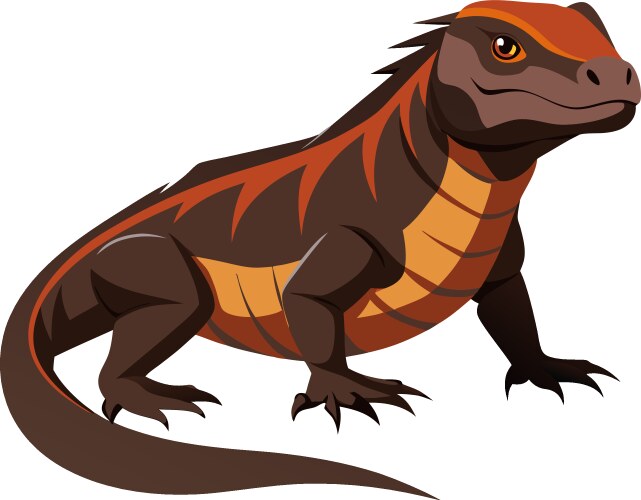 Realistic a komodo dragon art Royalty Free Vector Image