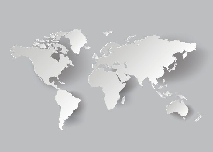 3d map with borders template for your design Vector Image