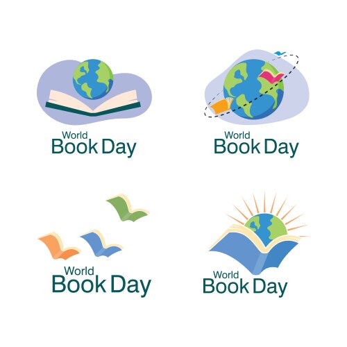 World book day logo Royalty Free Vector Image - VectorStock