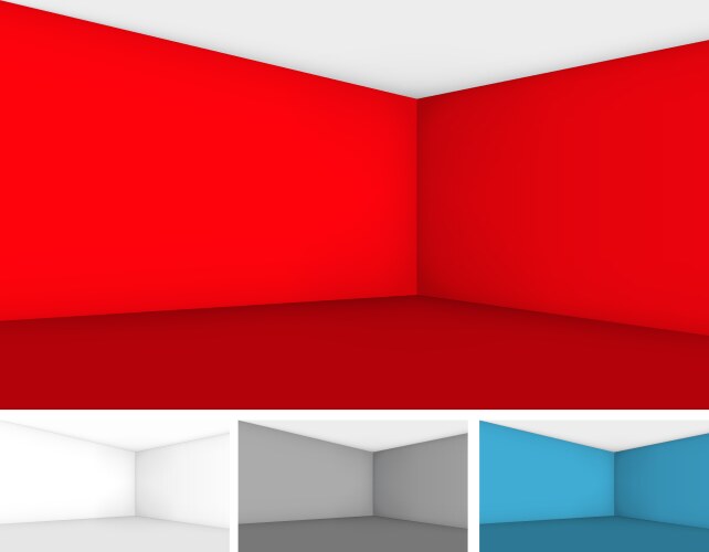 Red empty room Royalty Free Vector Image - VectorStock