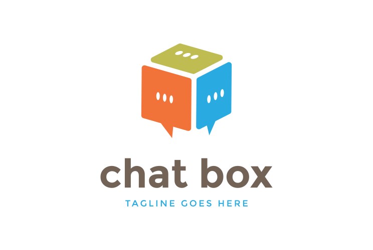 Chat box graphic template Royalty Free Vector Image