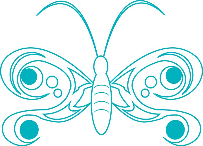 Simple butterfly logo image Royalty Free Vector Image