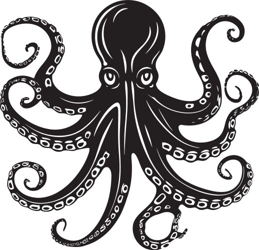 Abyssal authority iconic logo tentacle tactic Vector Image