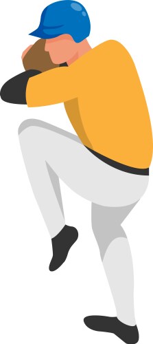 Cartoon baseball player Royalty Free Vector Image