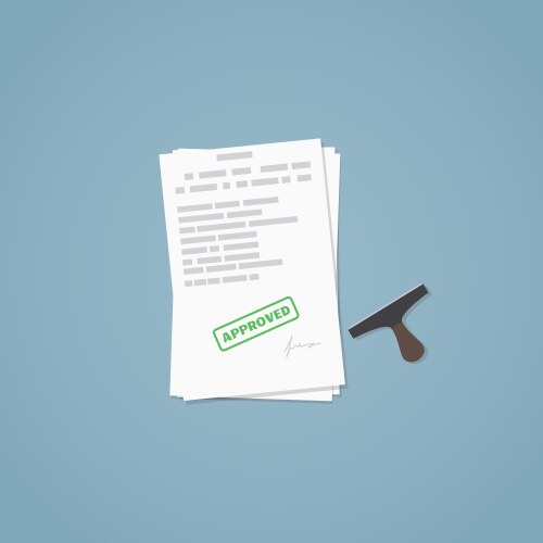 Approved document (9162205) – Royalty-Free Vector | VectorStock