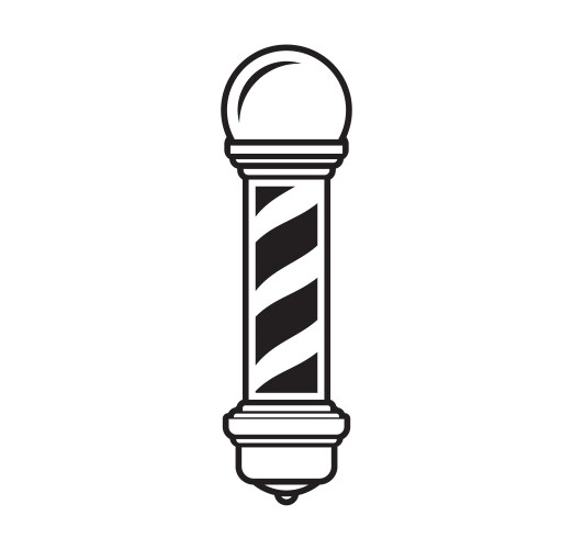 Barber shop badge barbers hand lettering design Vector Image