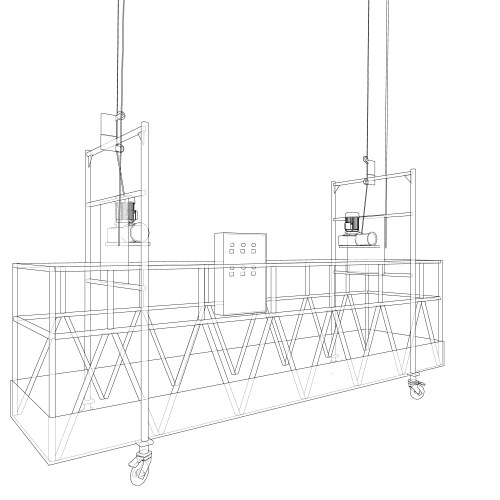 Construction polygonal wireframe building under Vector Image