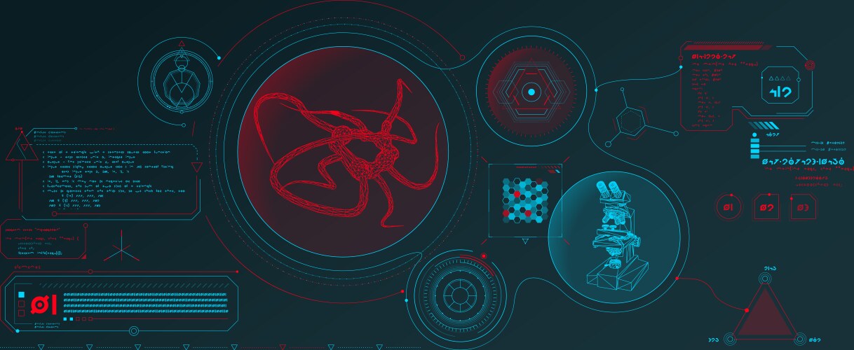 Scientific research data processing interface Vector Image