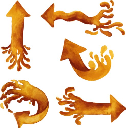 Handwritten arrows Royalty Free Vector Image - VectorStock