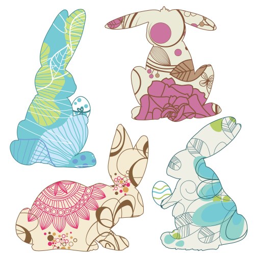 Easter bunny cartoon Royalty Free Vector Image