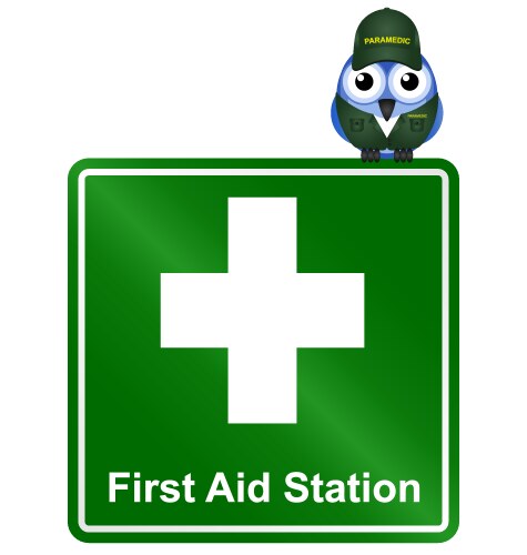 First aid traffic sign Royalty Free Vector Image