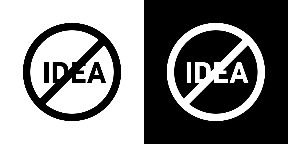 No idea sign new innovative symbol Royalty Free Vector Image