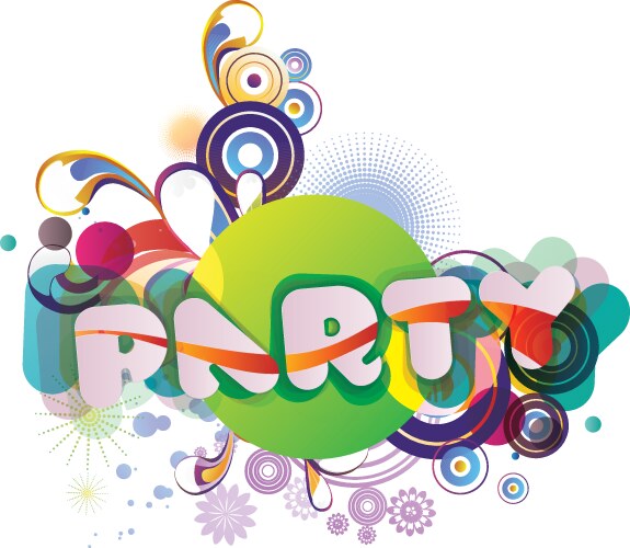 Party word in graffiti style Royalty Free Vector Image