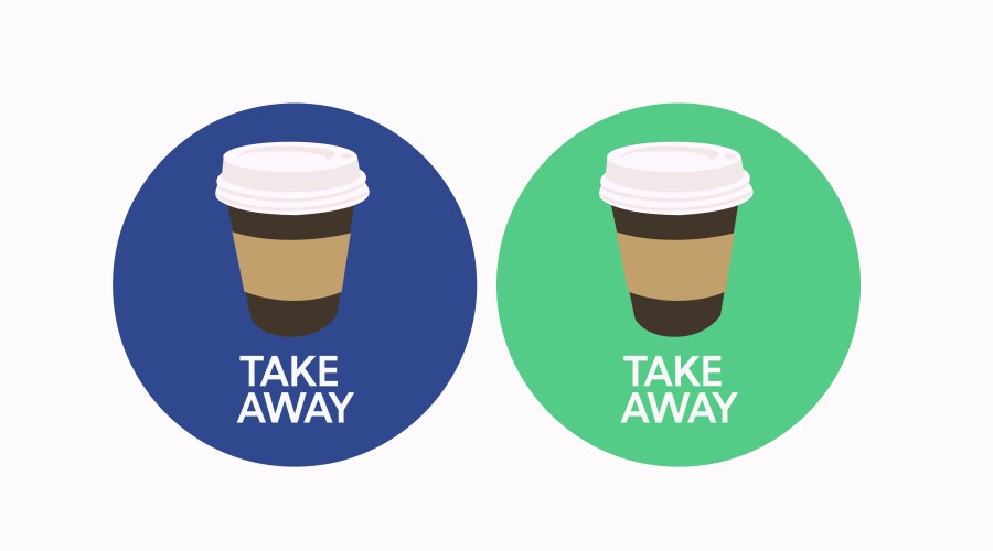 Coffee take away sign Royalty Free Vector Image