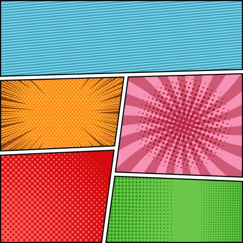 Colorful comics template Royalty Free Vector Image