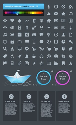 Infographics elements numbers template Royalty Free Vector
