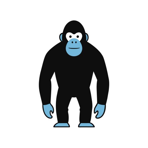 Ape smiles icon Royalty Free Vector Image - VectorStock