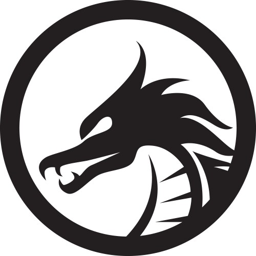 A dragon symbol Royalty Free Vector Image - VectorStock