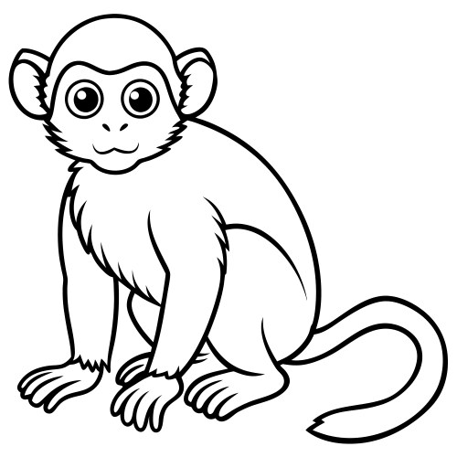 Finger monkey reading icon Royalty Free Vector Image