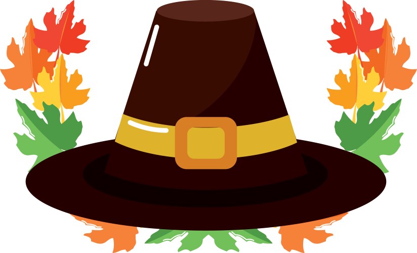 Thanksgiving card with traditional hat Royalty Free Vector