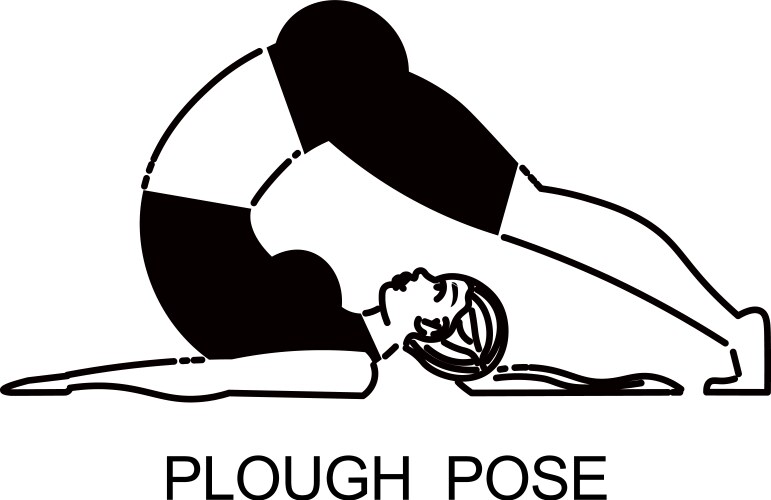 Woman practicing yoga warrior pose Royalty Free Vector Image