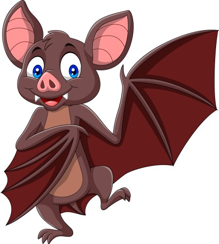 Cartoon Bat with a Smile Royalty Free Vector Image