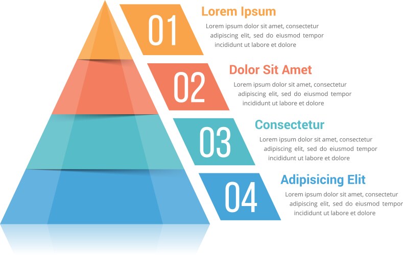Pyramid chart template Royalty Free Vector Image