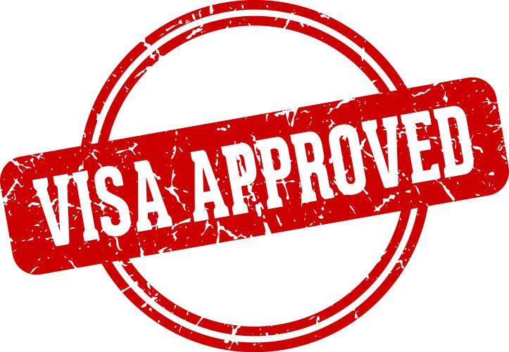 Visa approved stamp Royalty Free Vector Image - VectorStock