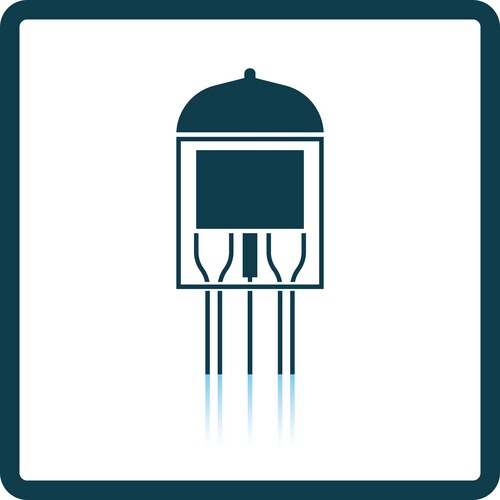 Electronic vacuum tube icon Royalty Free Vector Image