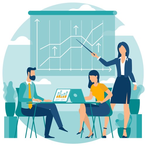 Business process concept Royalty Free Vector Image