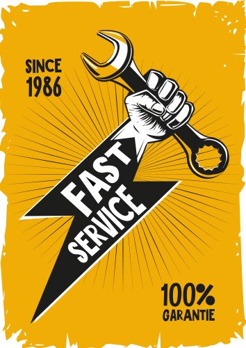 Retro garage service colorful poster Royalty Free Vector