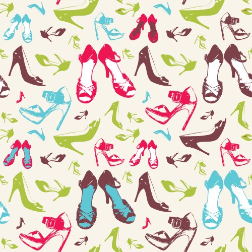 Shoe pattern Royalty Free Vector Image - VectorStock