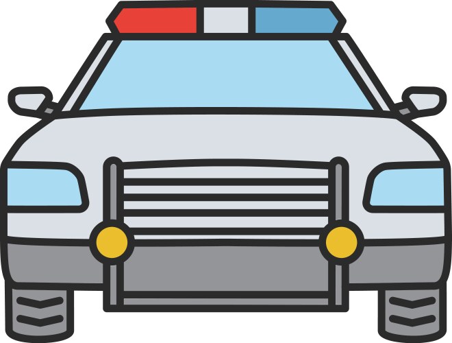 Police patrol car icon Royalty Free Vector Image